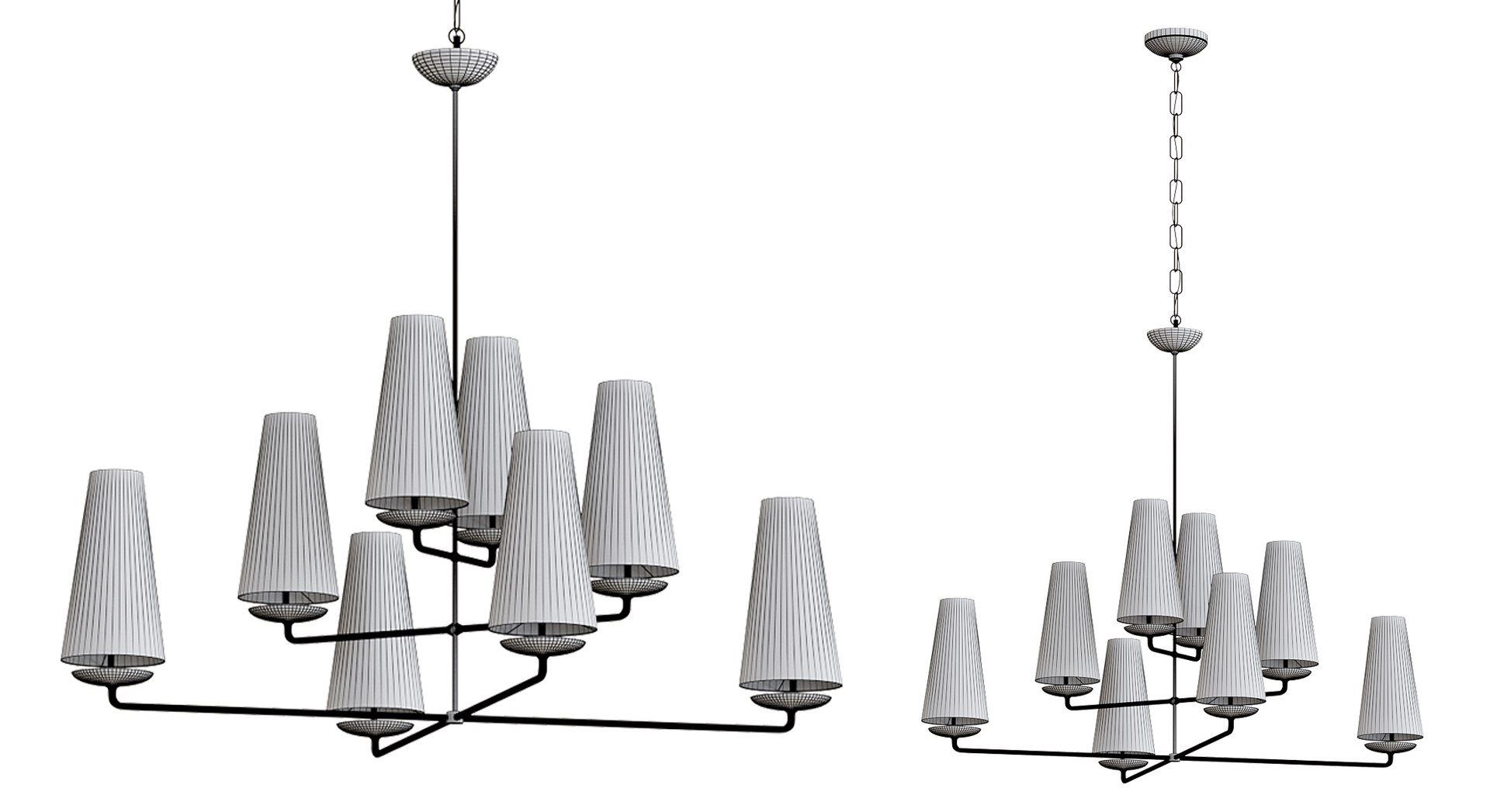 3D Fontaine Large Offset Chandelier - TurboSquid 2371052