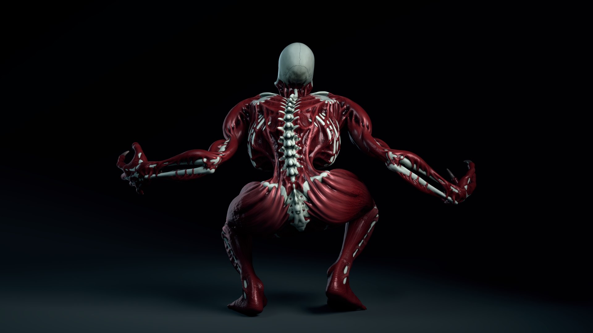 humanoid creature 3d obj