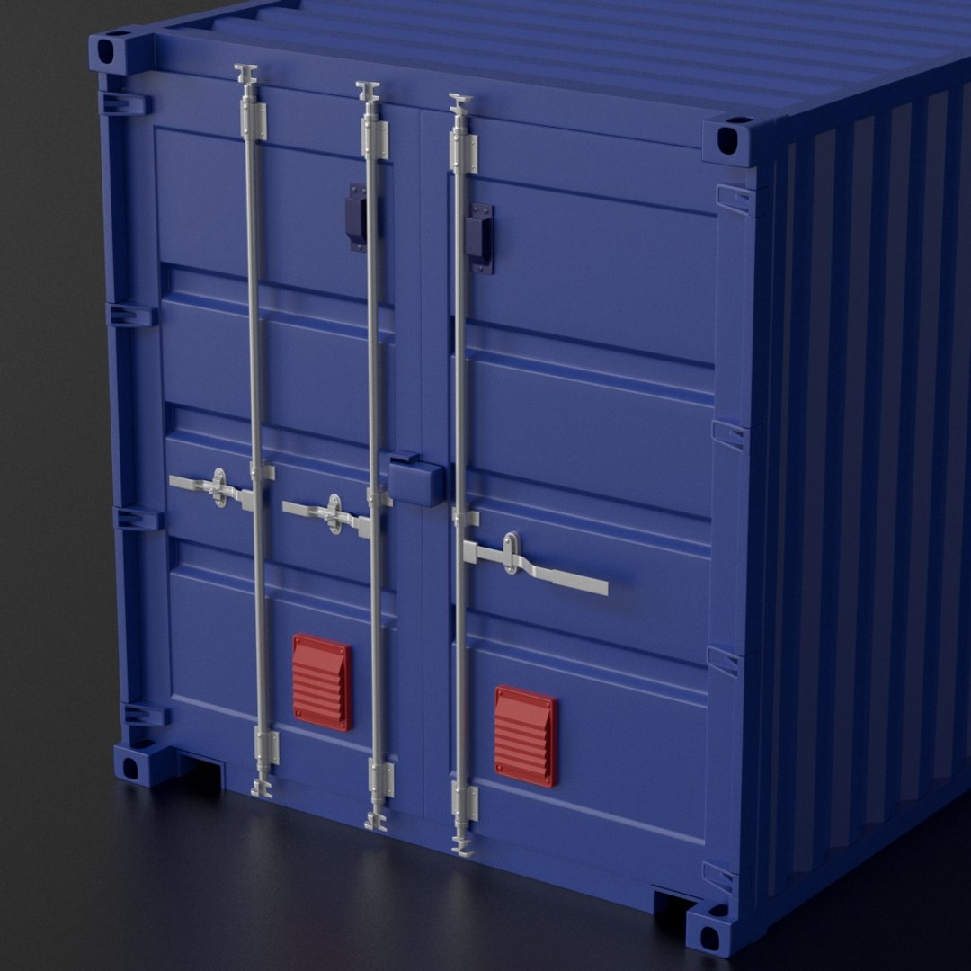 3D shipping container box model - TurboSquid 1452671