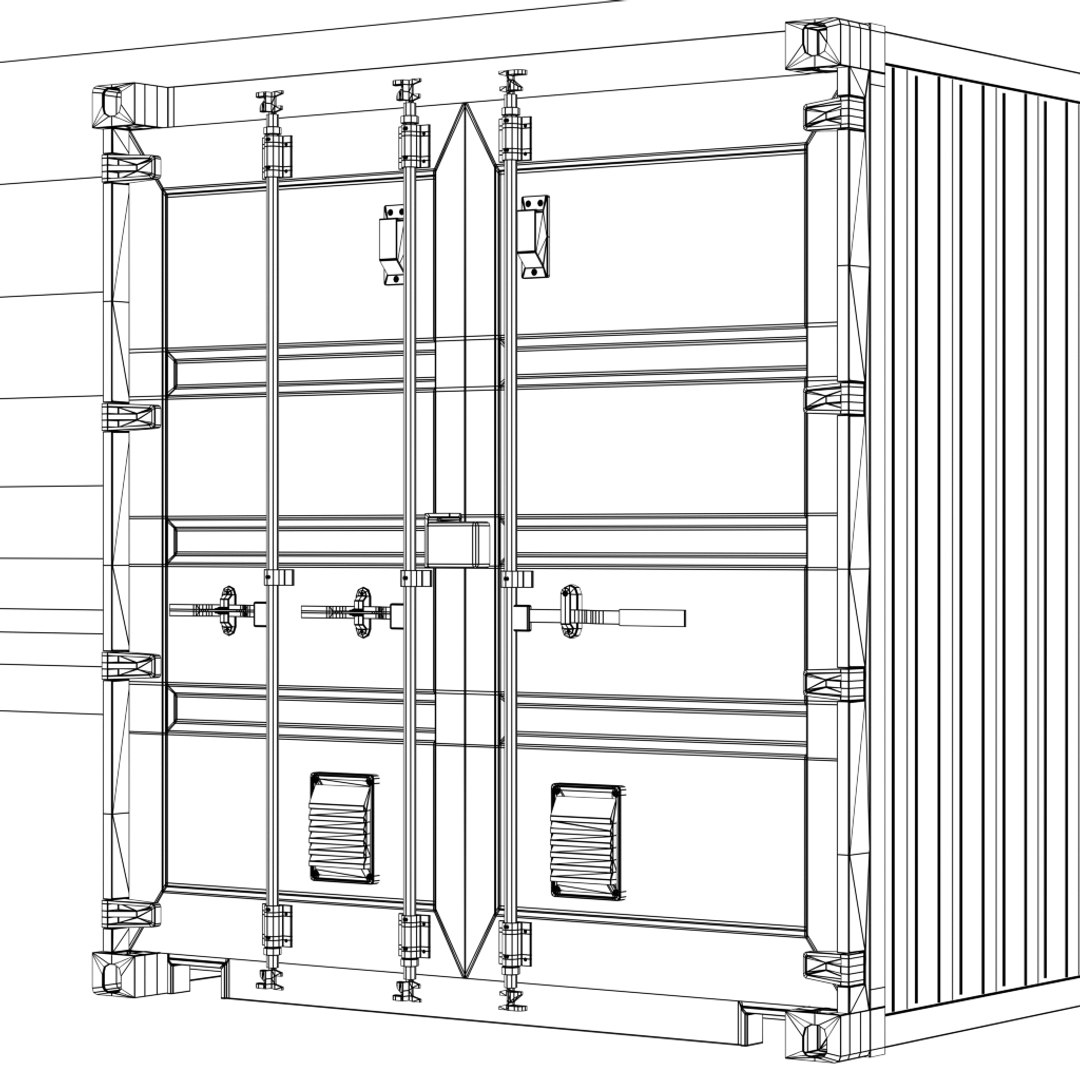 3D shipping container box model - TurboSquid 1452671