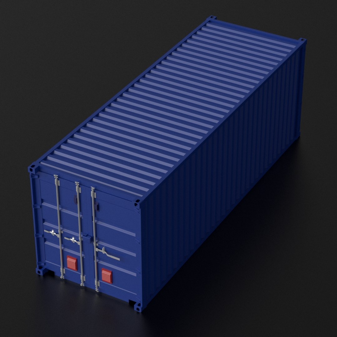 3D shipping container box model - TurboSquid 1452671