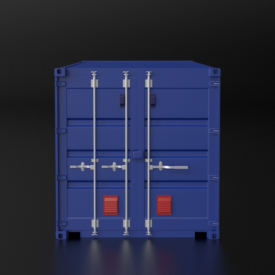 3D shipping container box model - TurboSquid 1452671