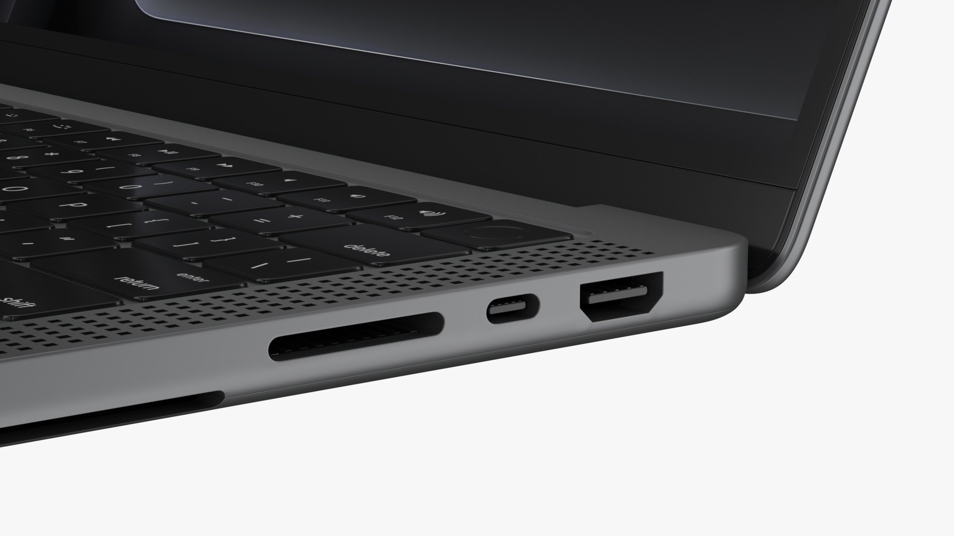 Apple MacBook Pro 14-inch M3 Space Gray 3D Model - TurboSquid 2149596