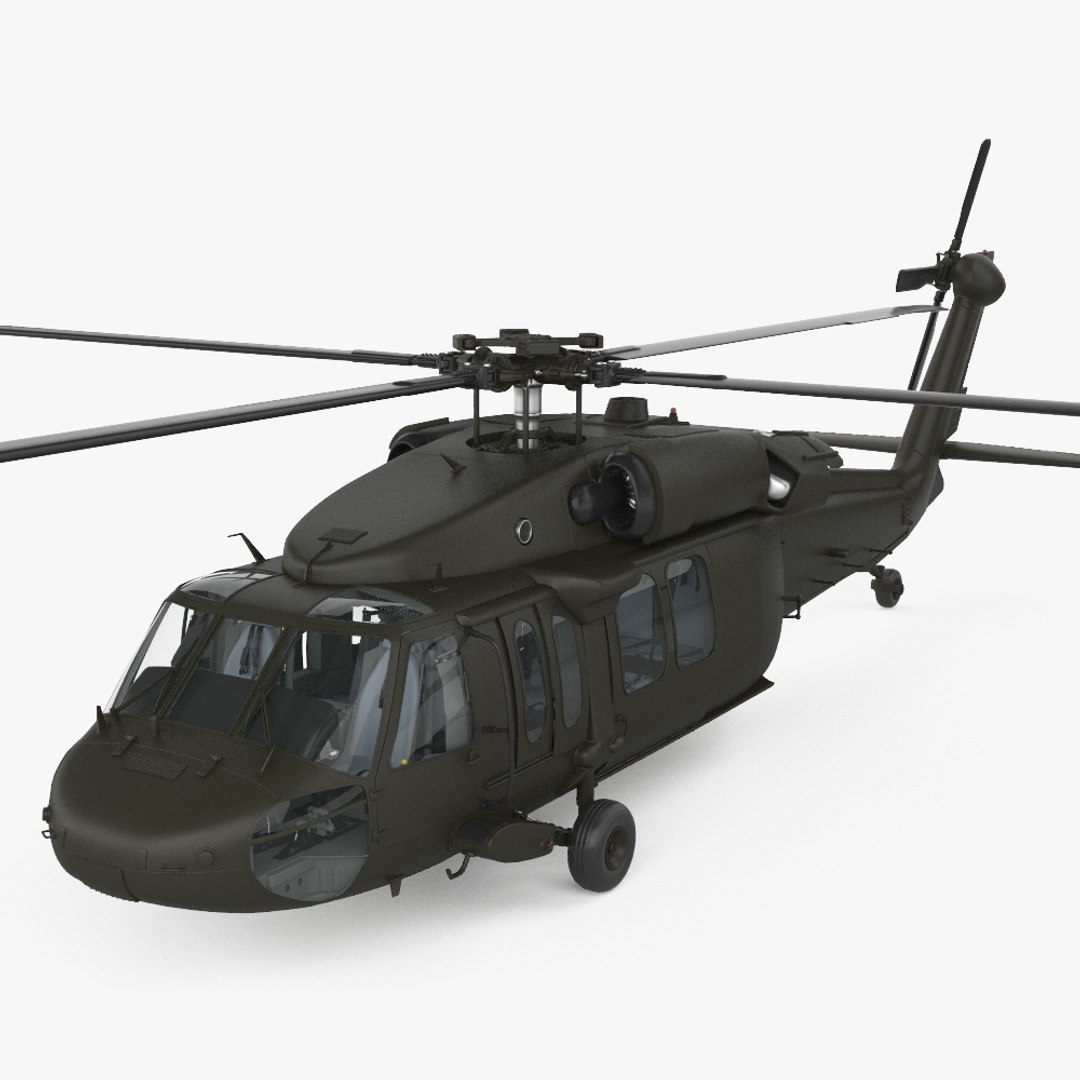 Sikorsky UH-60 Black Hawk with HQ interior 3D 모델 - TurboSquid 2066220