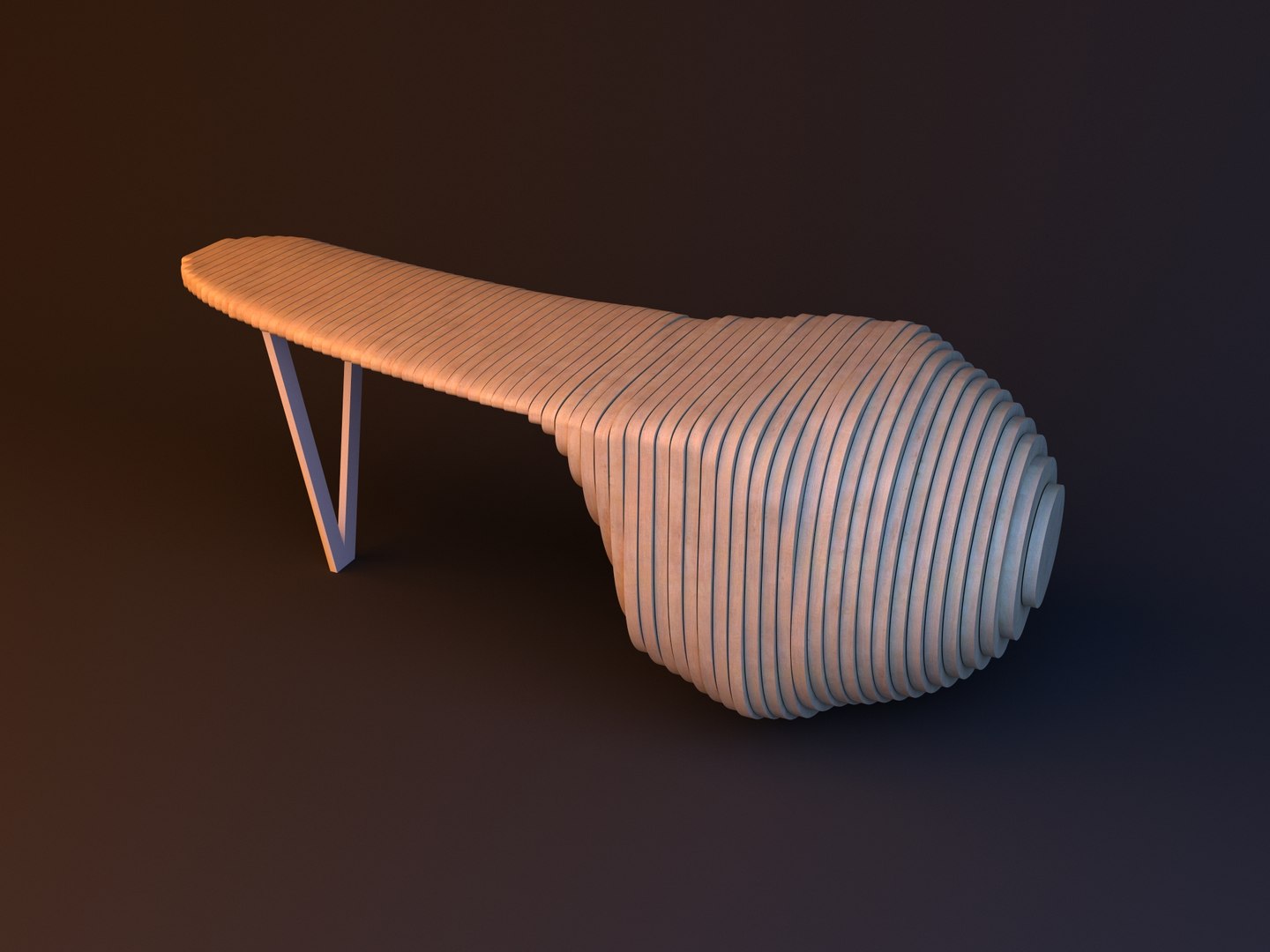 Ergonomic Parametric Wood Table Model - TurboSquid 1830937