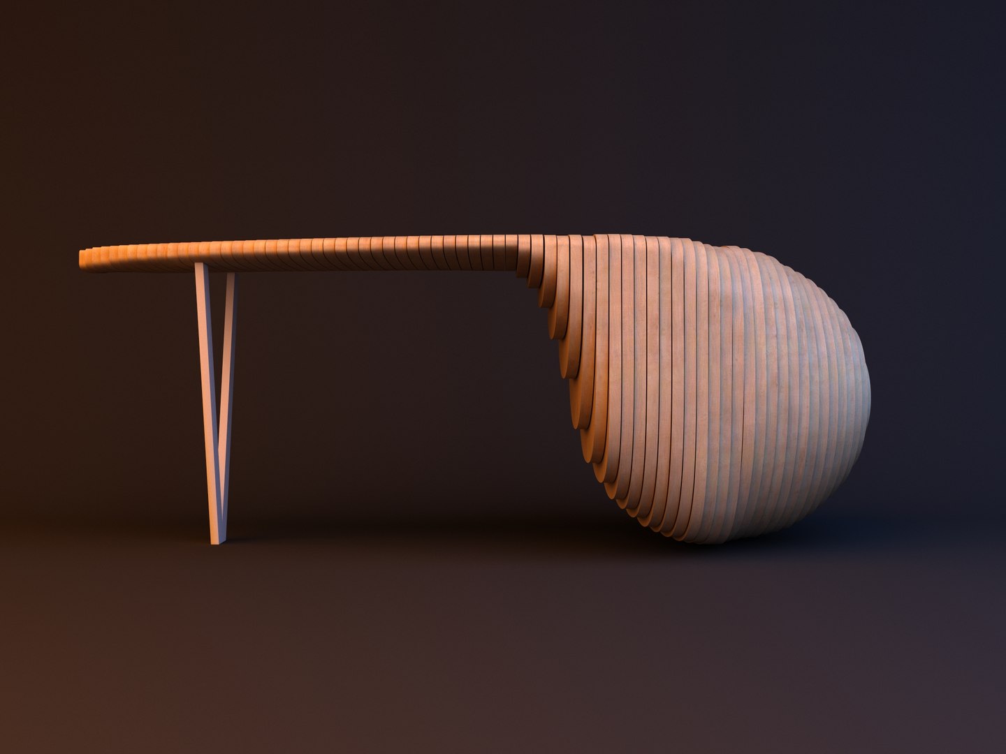 Ergonomic Parametric Wood Table Model - TurboSquid 1830937