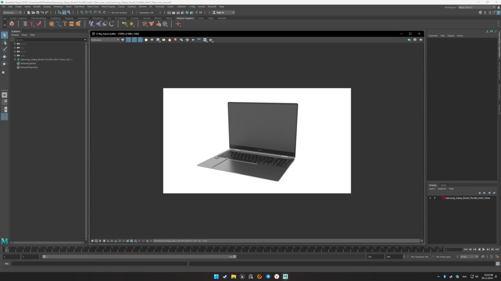 3D Samsung Galaxy Book5 Pro360 Intel7 Silver - TurboSquid 2335612