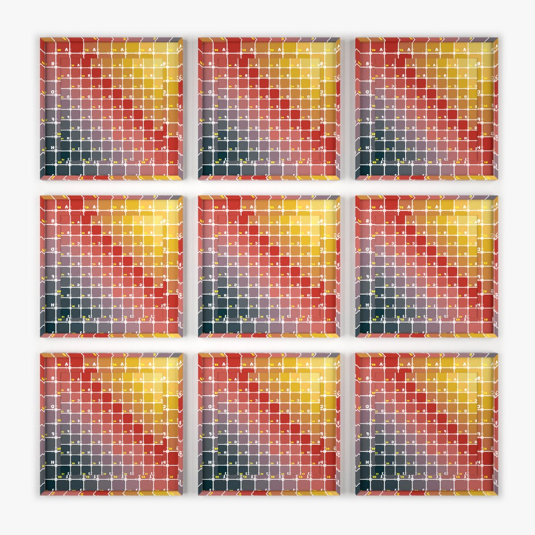 3d model of decorative photo wall