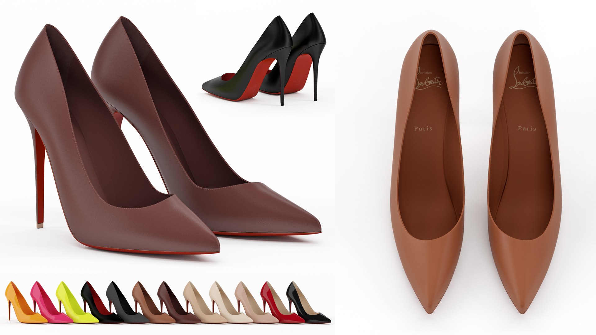 3D Christian Louboutin Kate 100 Collection - TurboSquid 2065586