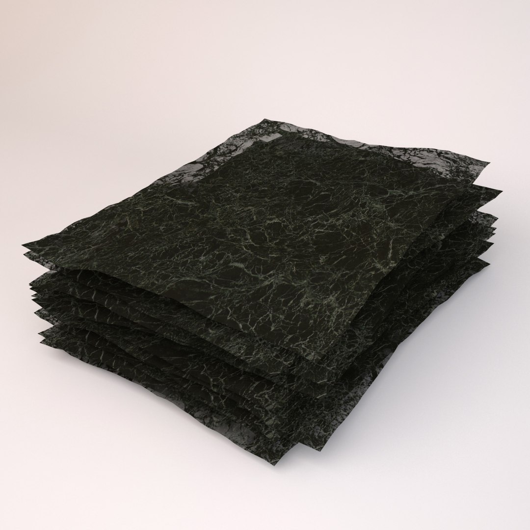 Nori Roasted Seaweed Paper 3d Max