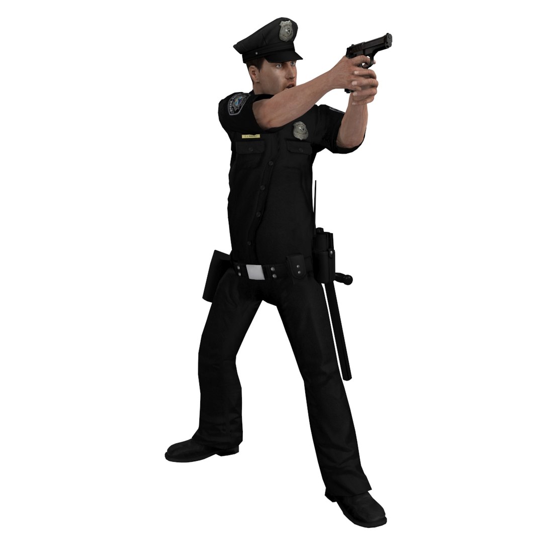 3d Model Rigged Police Officer