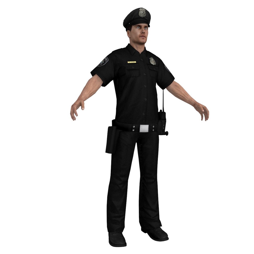 3d Model Rigged Police Officer
