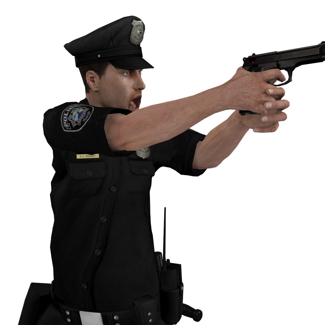 3d Model Rigged Police Officer