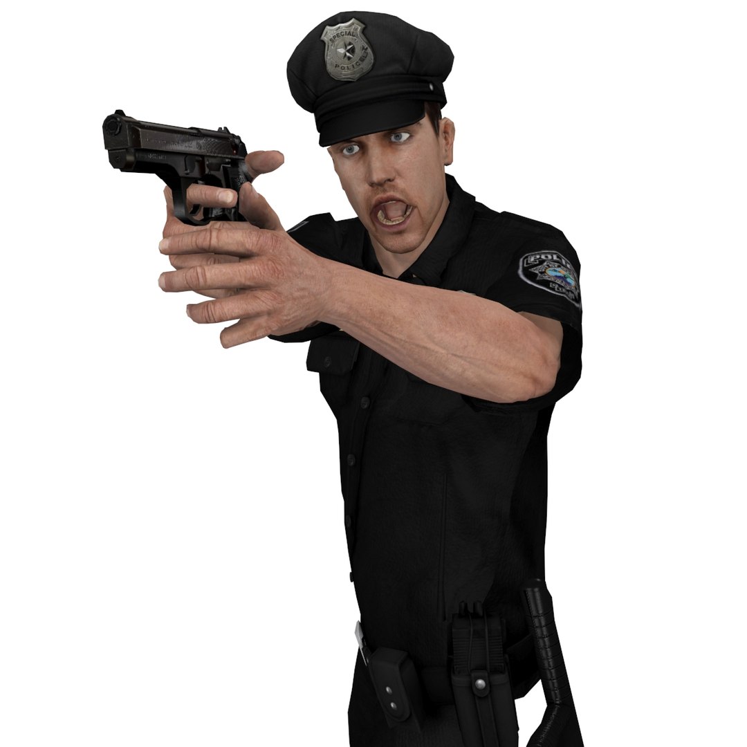 3d Model Rigged Police Officer