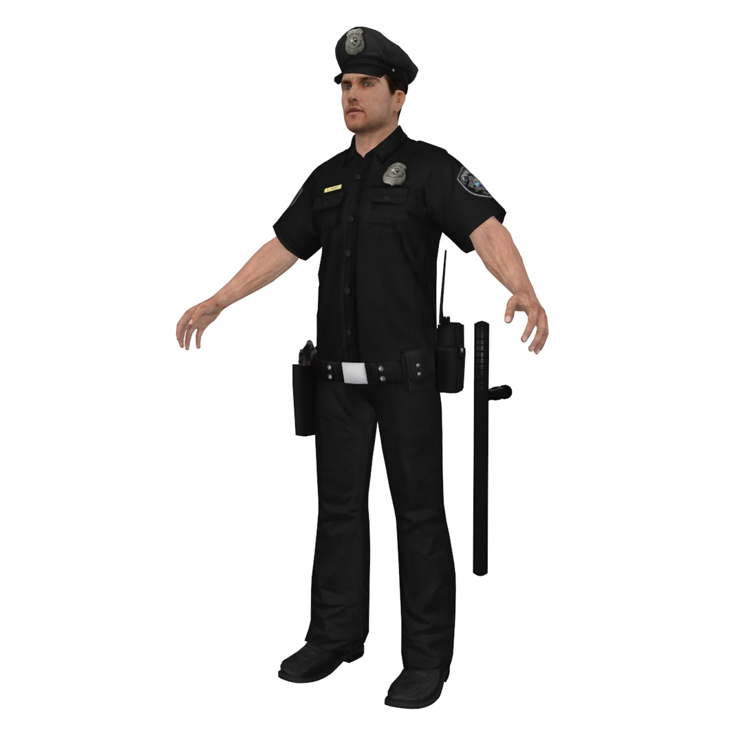 3d Model Rigged Police Officer