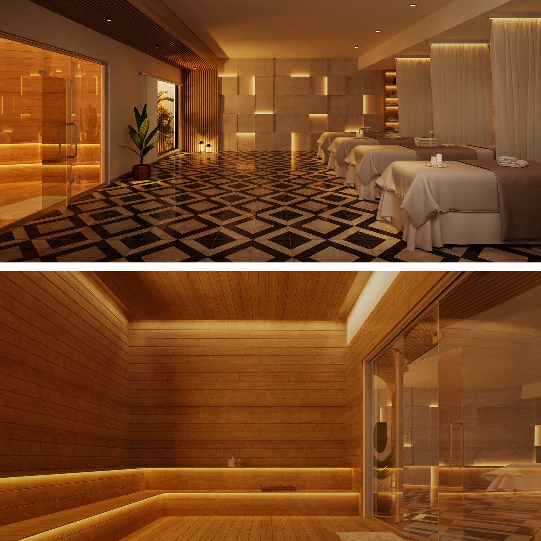 Sauna Bath And Spa Interior3d Model Model - TurboSquid 2267952