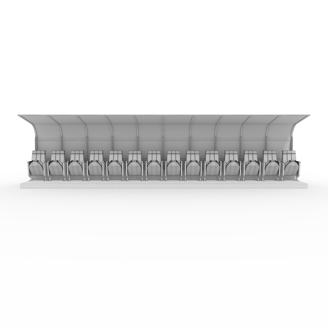 3D Soccer Bench 06 Model - TurboSquid 2365523