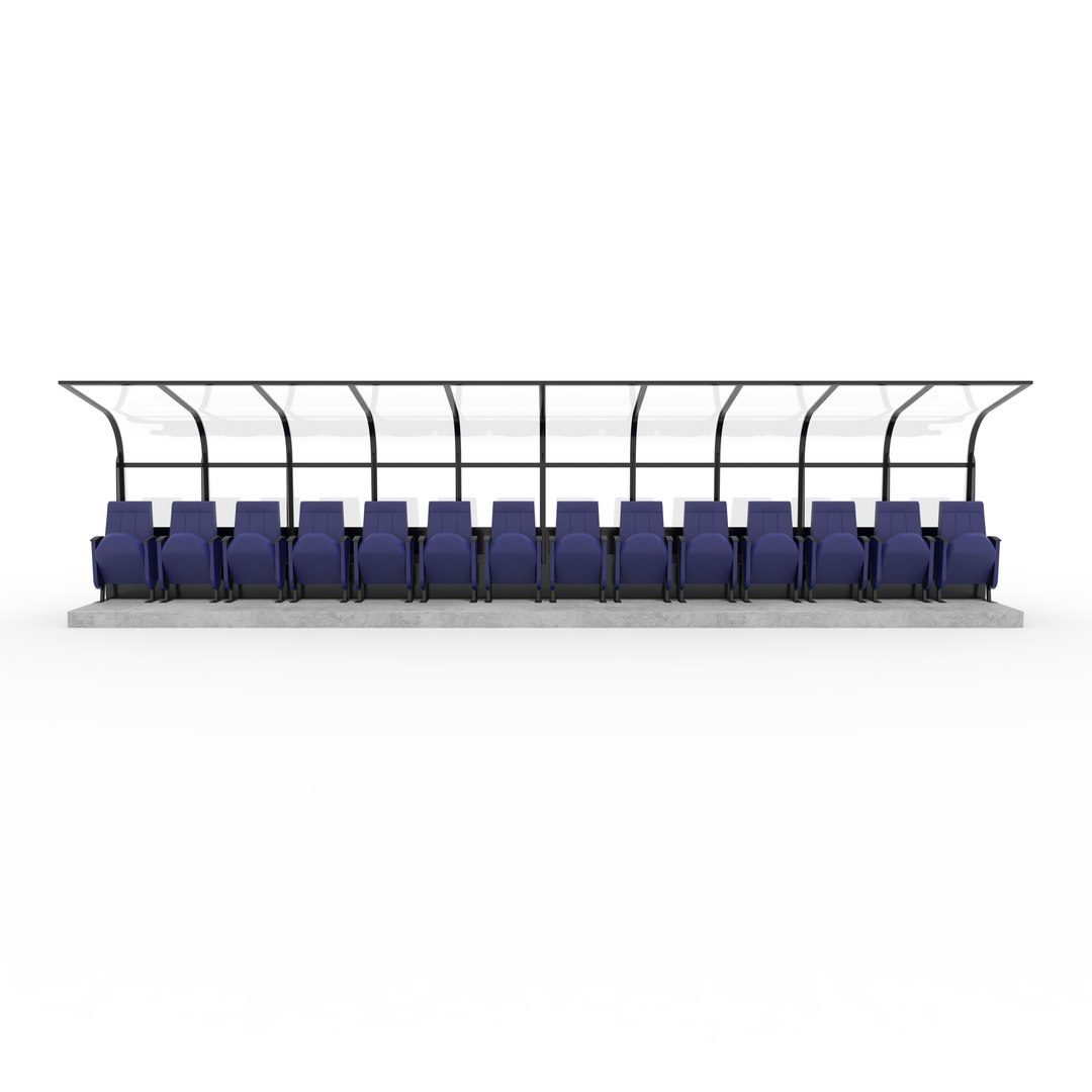 3D Soccer Bench 06 Model - TurboSquid 2365523