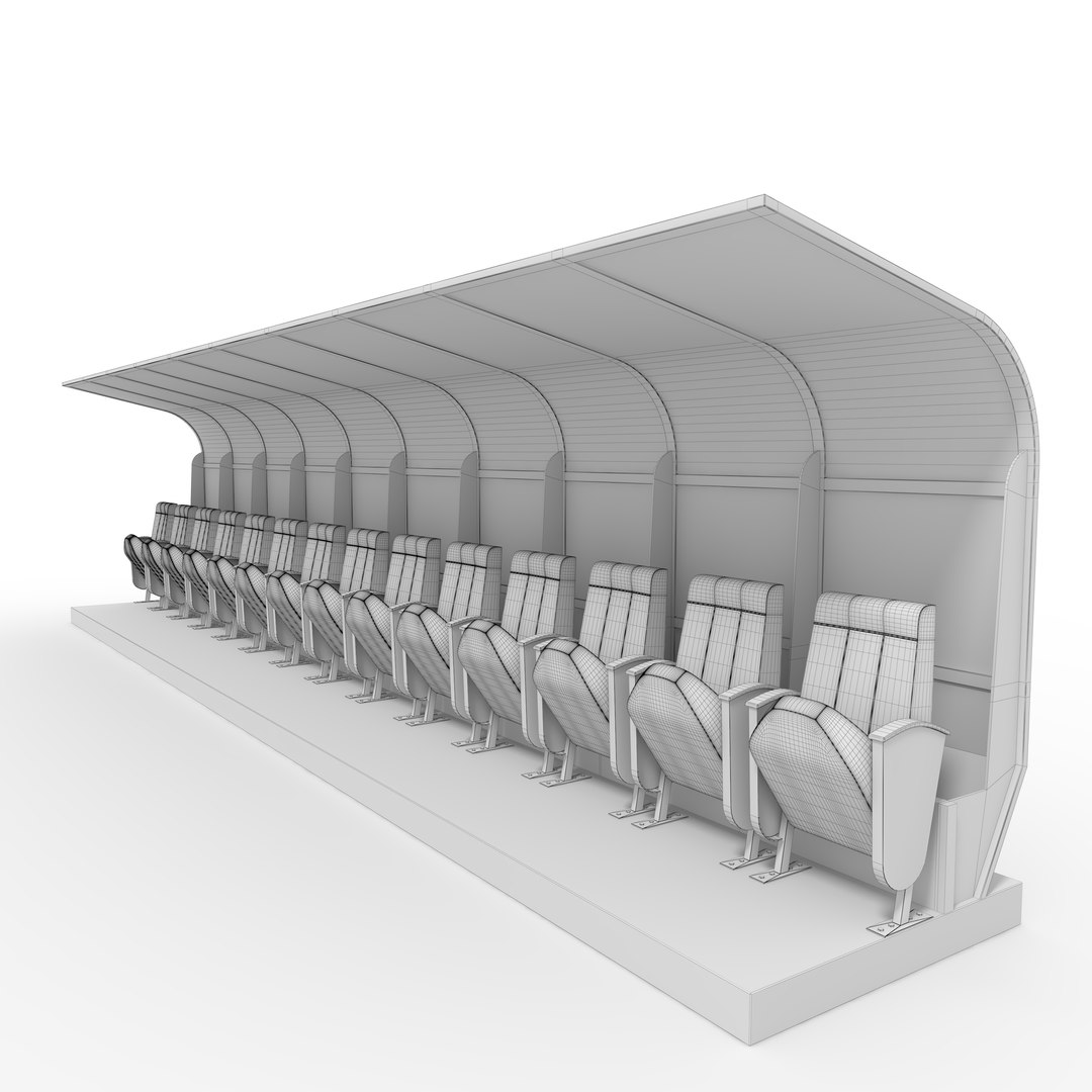 3D Soccer Bench 06 Model - TurboSquid 2365523