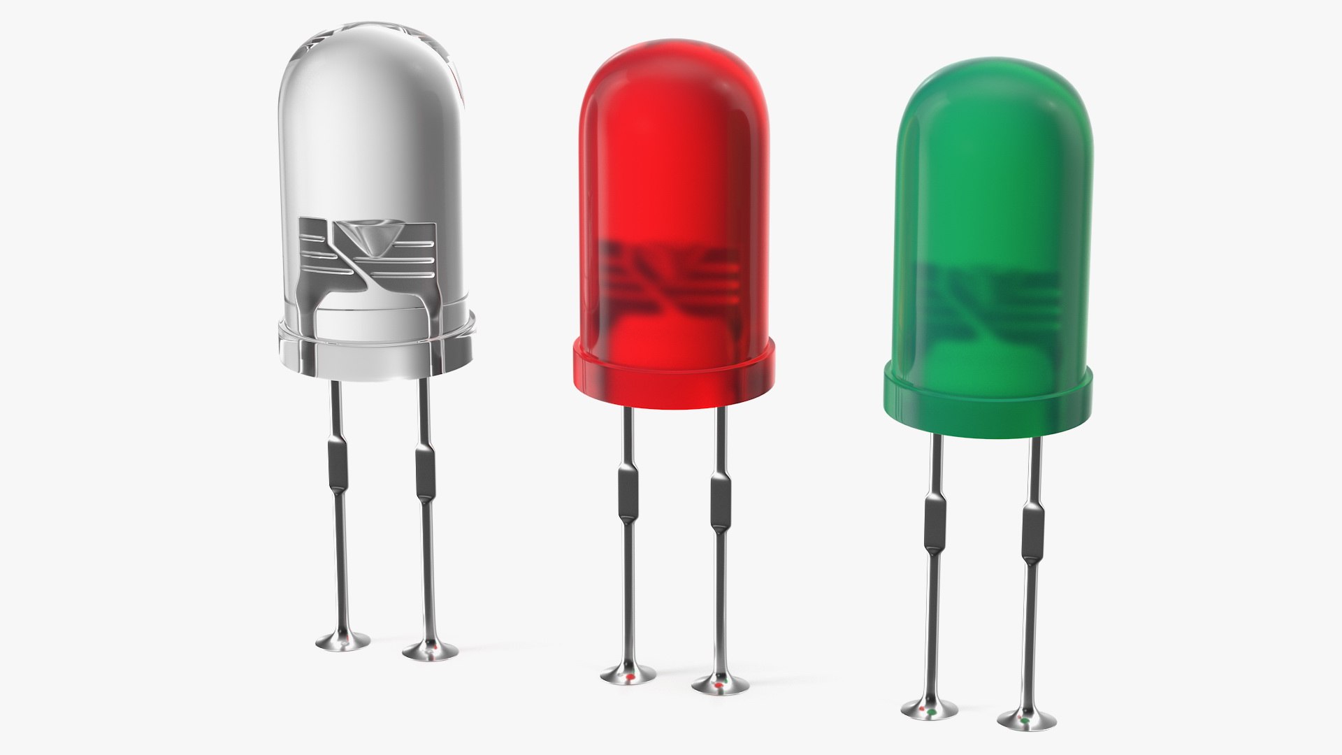 3D model Round Light Emitting Diode Soldered Set - TurboSquid 1734583