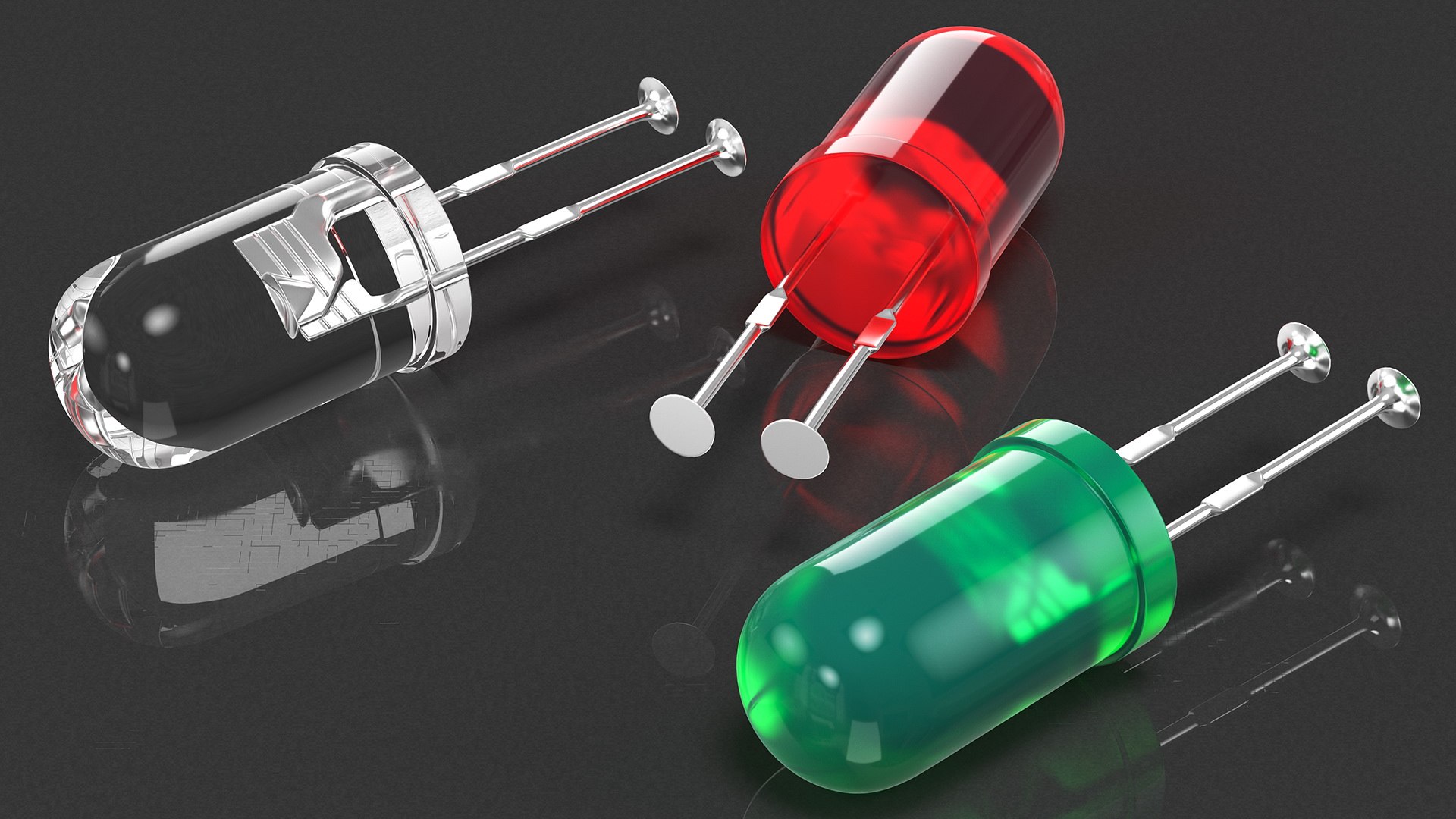 3D model Round Light Emitting Diode Soldered Set - TurboSquid 1734583