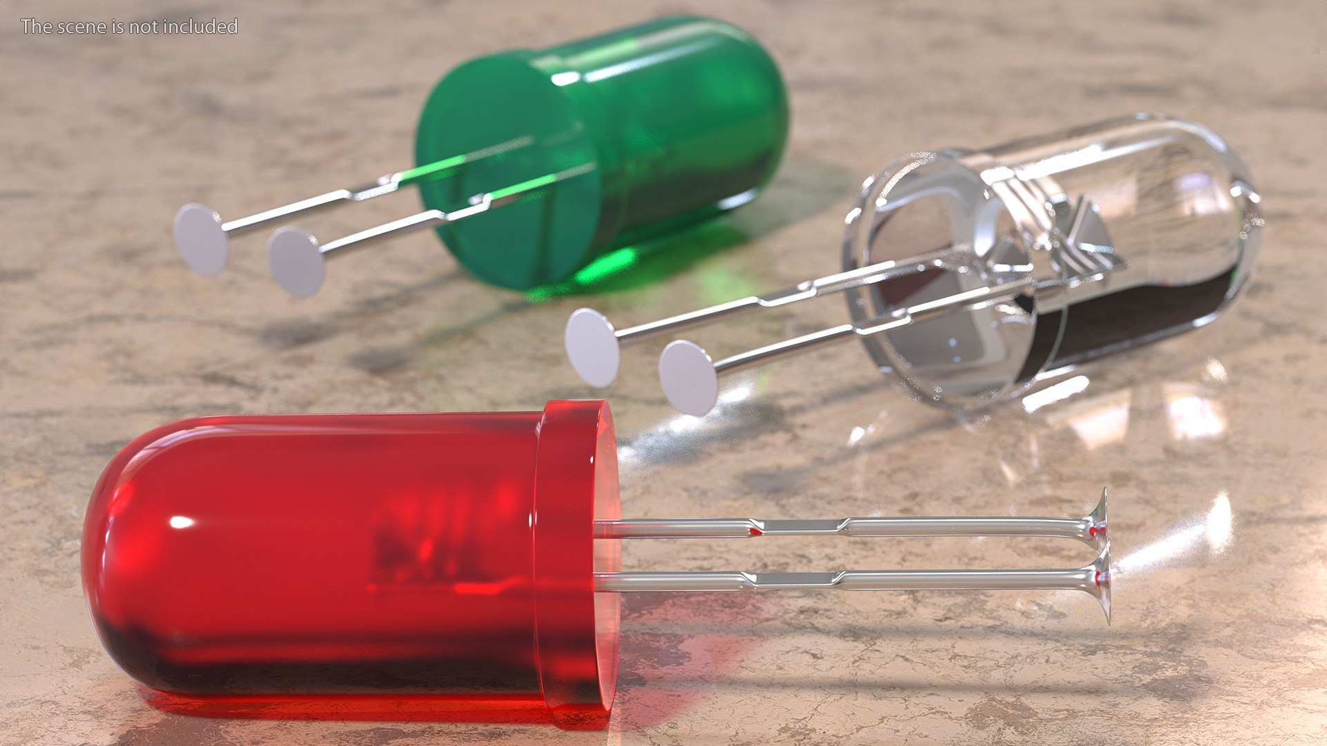 3D model Round Light Emitting Diode Soldered Set - TurboSquid 1734583