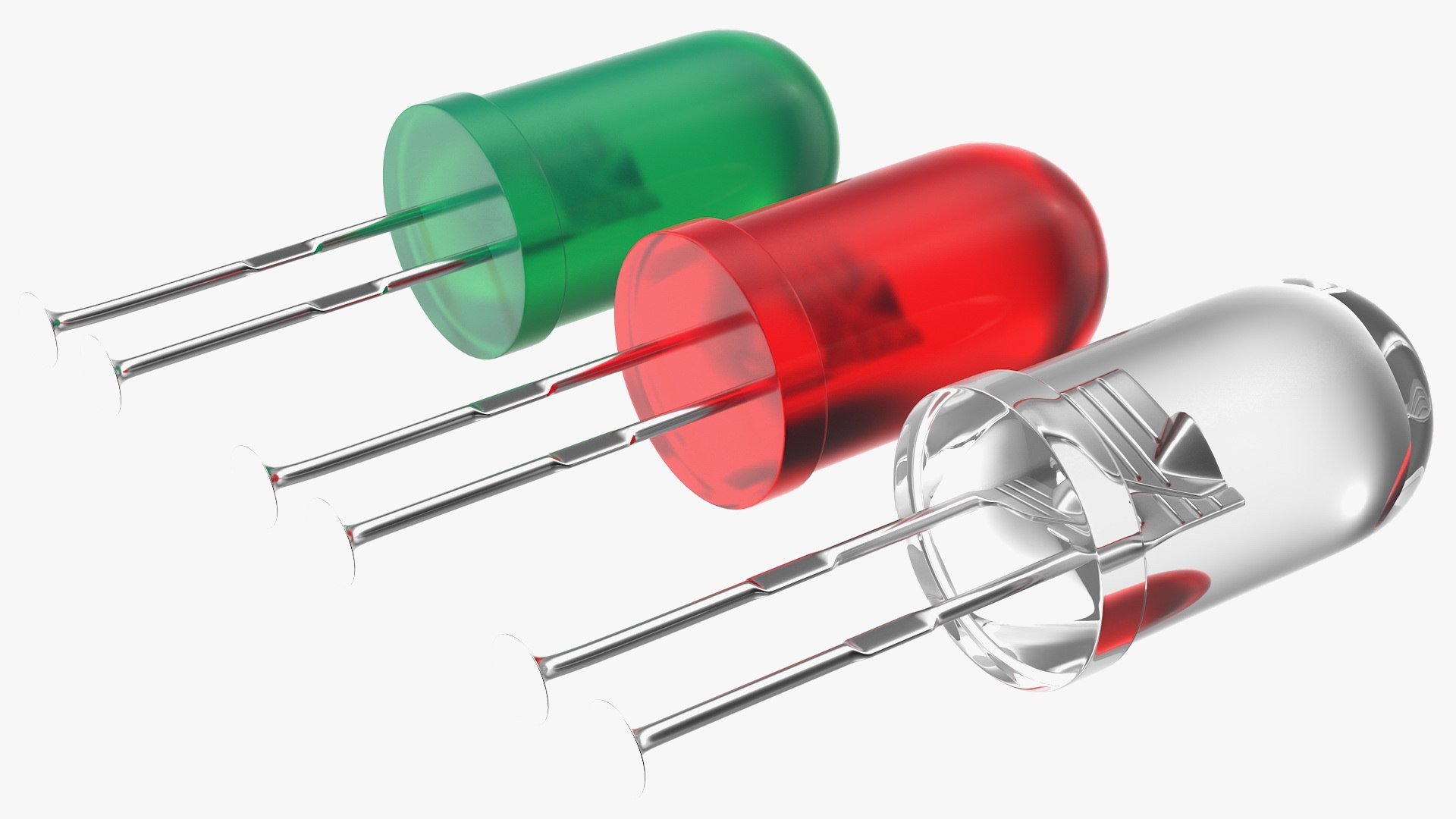 3D model Round Light Emitting Diode Soldered Set - TurboSquid 1734583