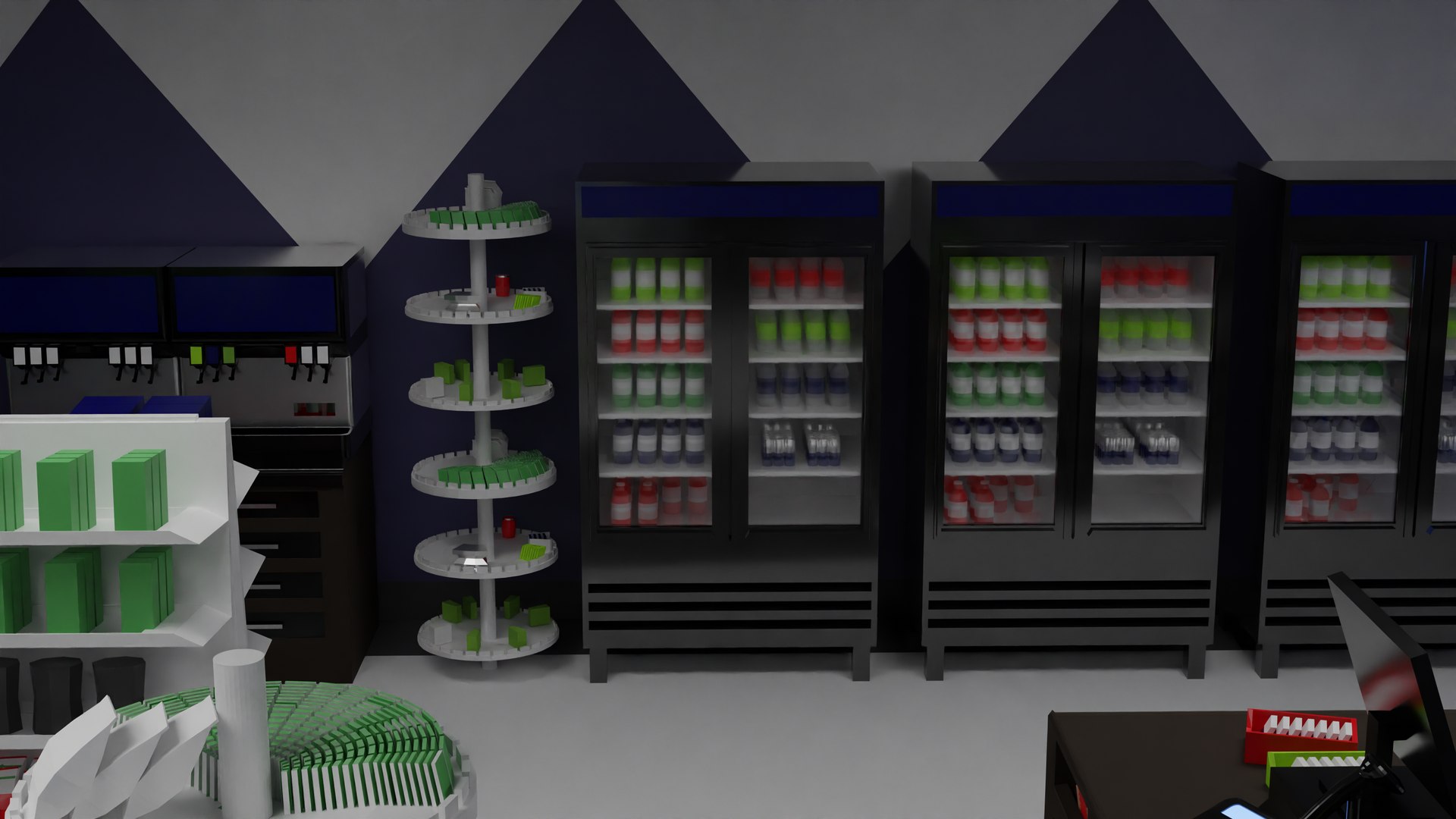 Gas Station Interior 3D Model - TurboSquid 1972071