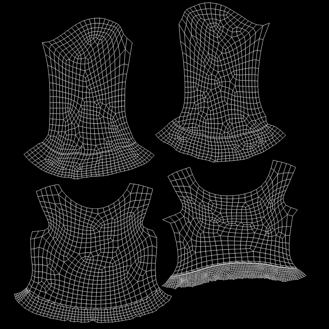 3D Model Bell Edge Sleeves Ruffle Bottom Sweater - TurboSquid 1788928