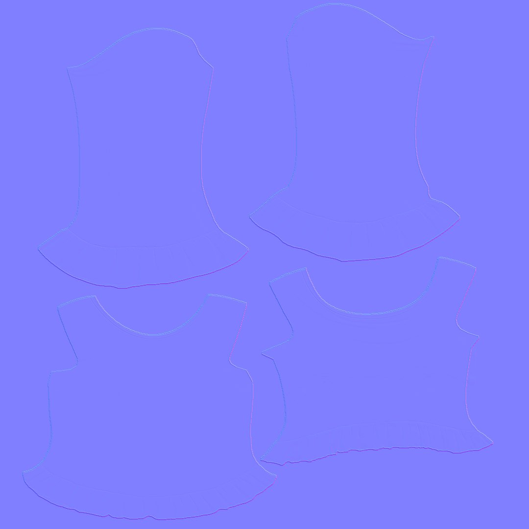 3D Model Bell Edge Sleeves Ruffle Bottom Sweater - TurboSquid 1788928