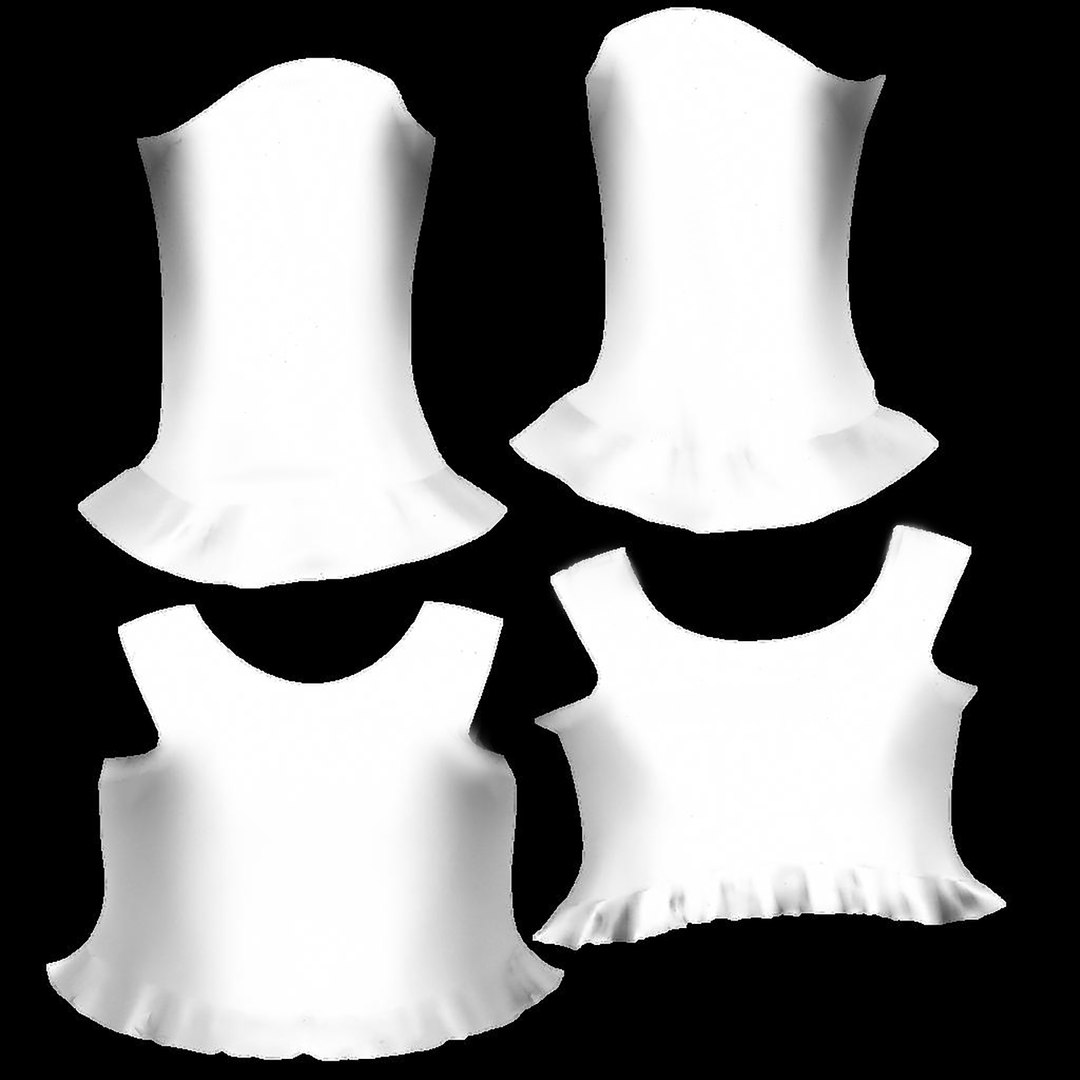 3D Model Bell Edge Sleeves Ruffle Bottom Sweater - TurboSquid 1788928