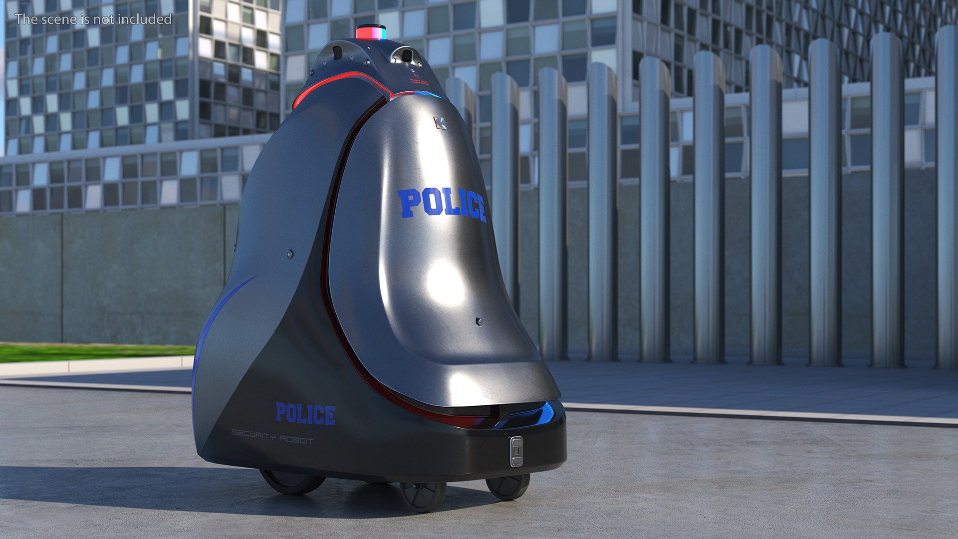 K5 Autonomous Security Robot Grey Rigged For Cinema 4D 3D - TurboSquid 2221252