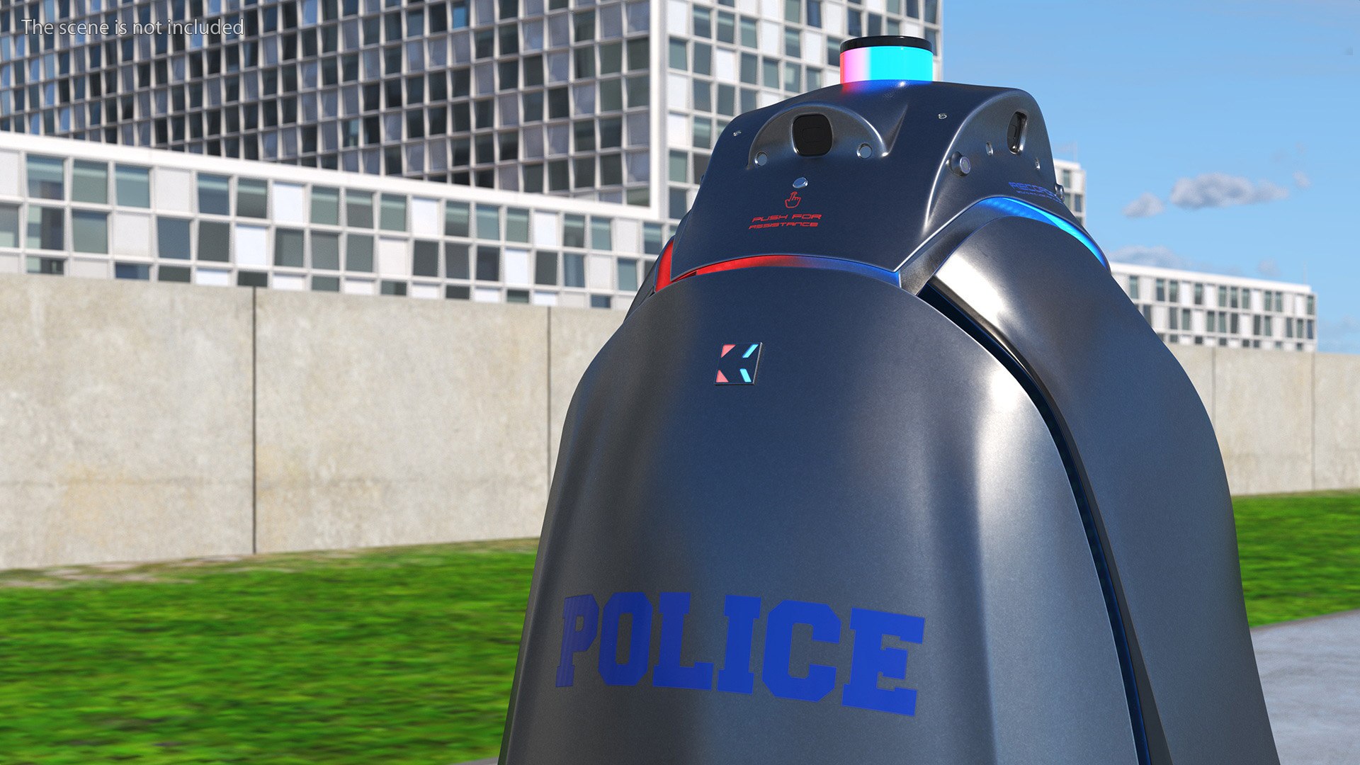 K5 Autonomous Security Robot Grey Rigged For Cinema 4D 3D - TurboSquid 2221252