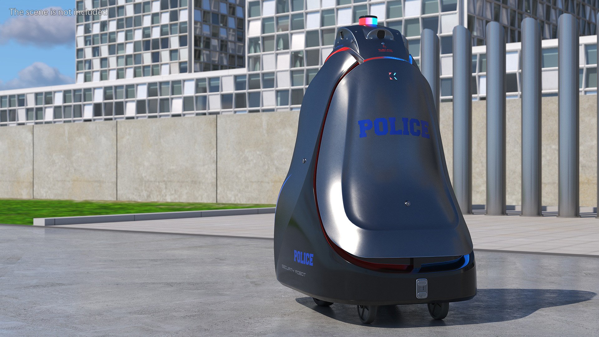 K5 Autonomous Security Robot Grey Rigged For Cinema 4D 3D - TurboSquid 2221252