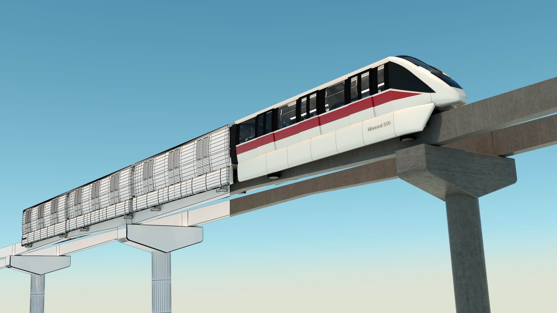 3D Monorail Model - TurboSquid 1878988