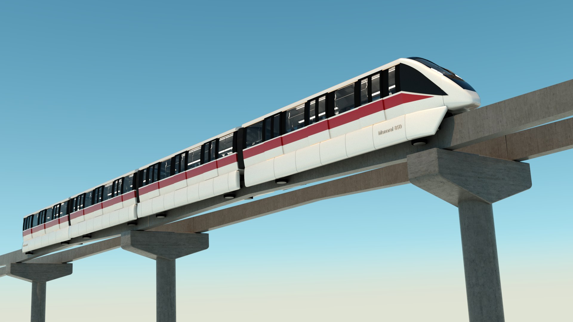 3D Monorail Model - TurboSquid 1878988