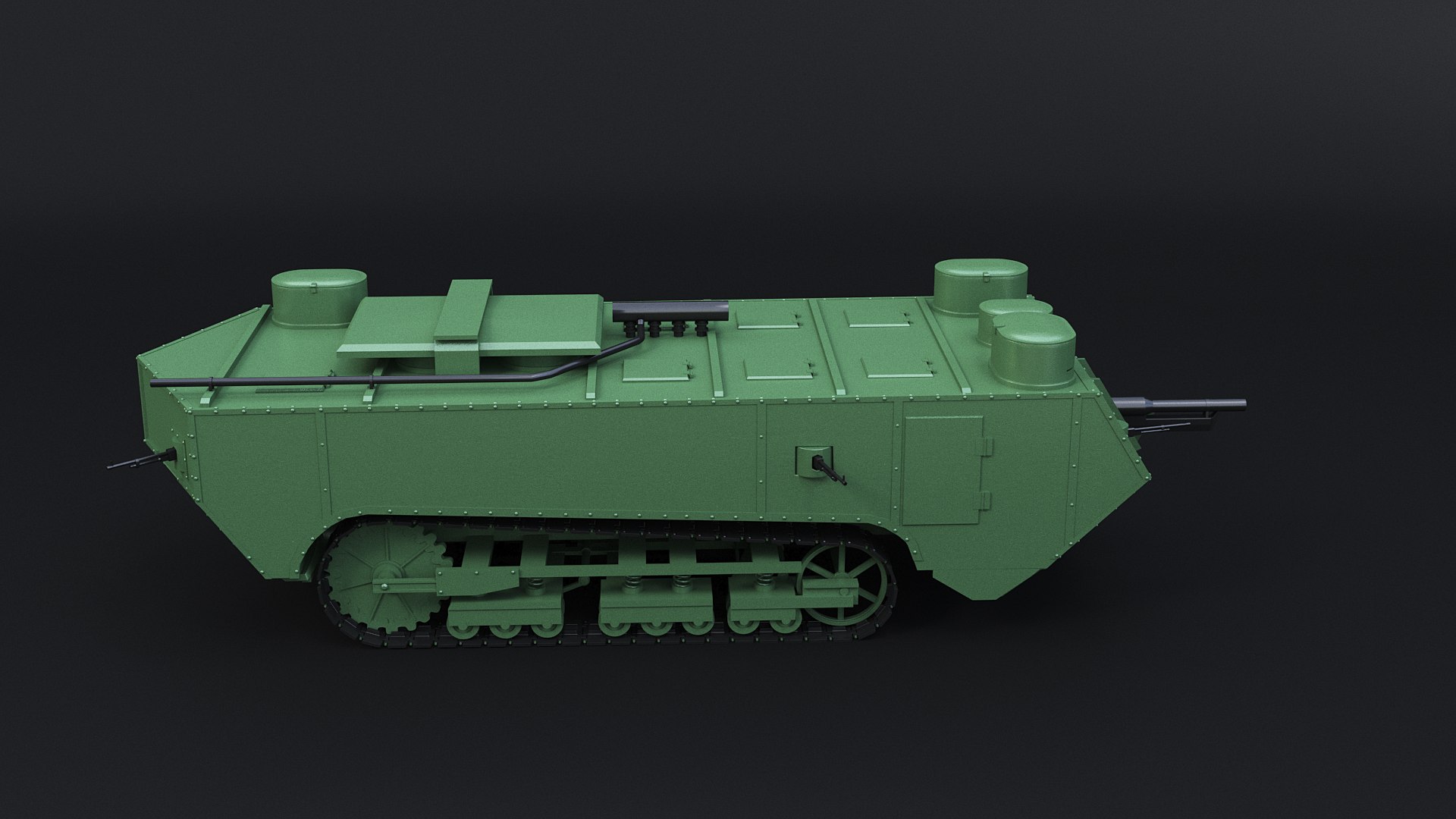3D 1917 Saint-Chamond Tank Model - TurboSquid 1986729