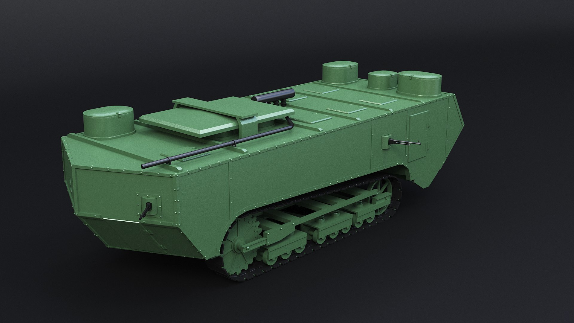 3D 1917 Saint-Chamond Tank Model - TurboSquid 1986729