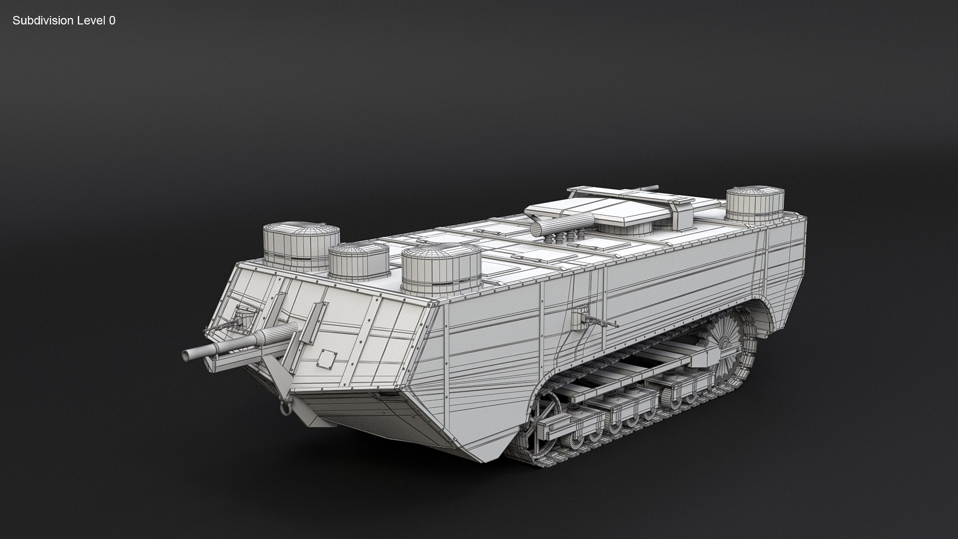 3D 1917 Saint-Chamond Tank Model - TurboSquid 1986729
