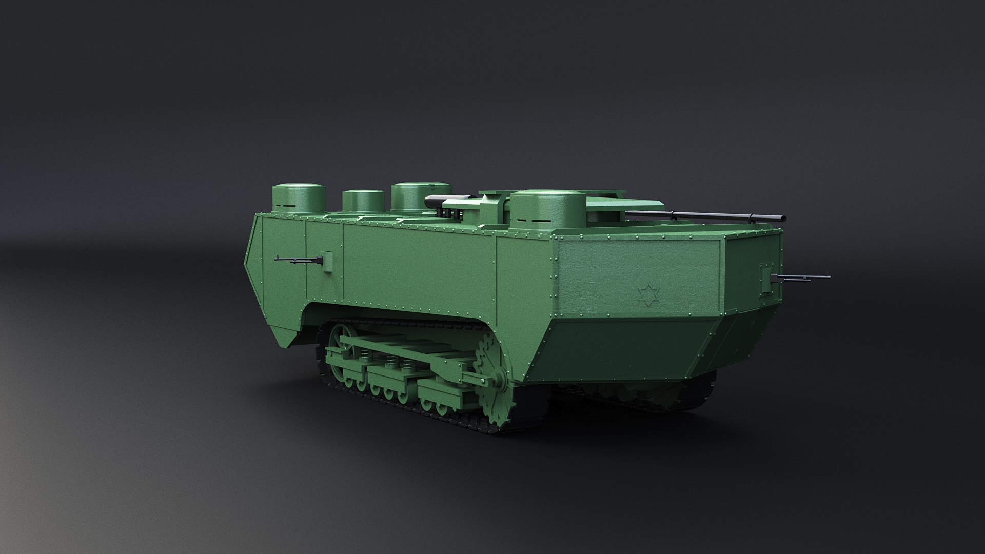 3D 1917 Saint-Chamond Tank Model - TurboSquid 1986729