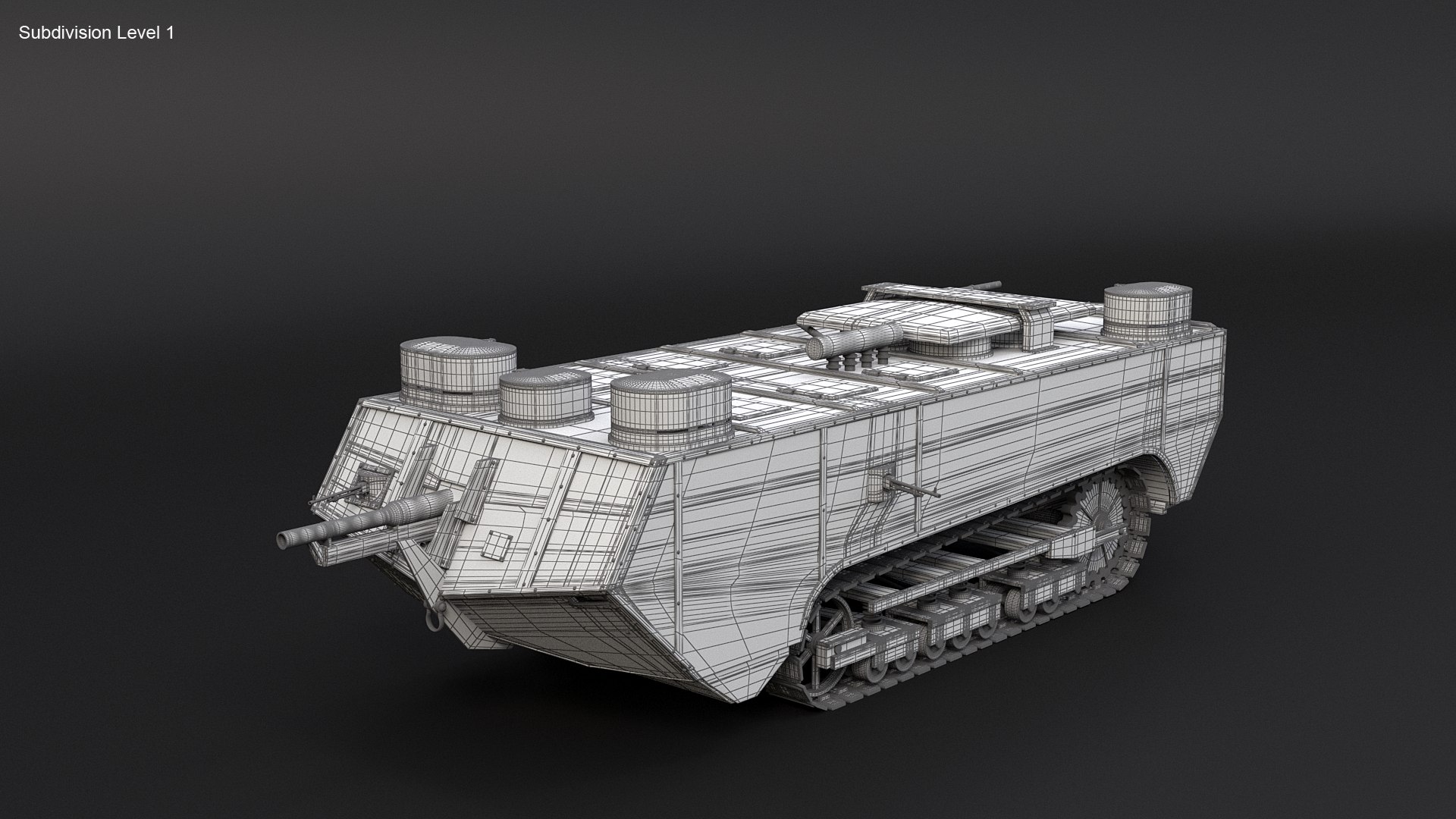 3D 1917 Saint-Chamond Tank Model - TurboSquid 1986729