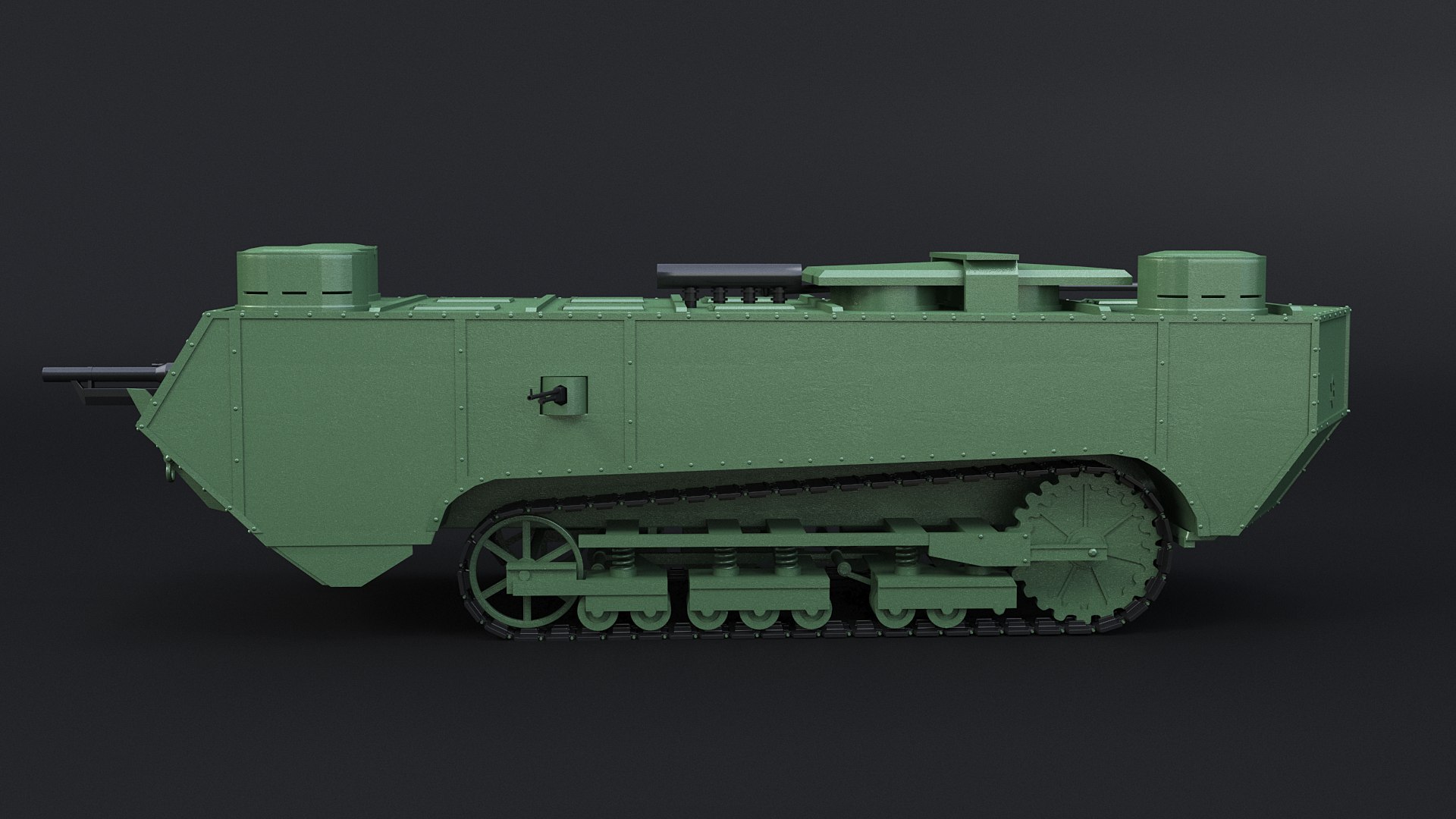 3D 1917 Saint-Chamond Tank Model - TurboSquid 1986729