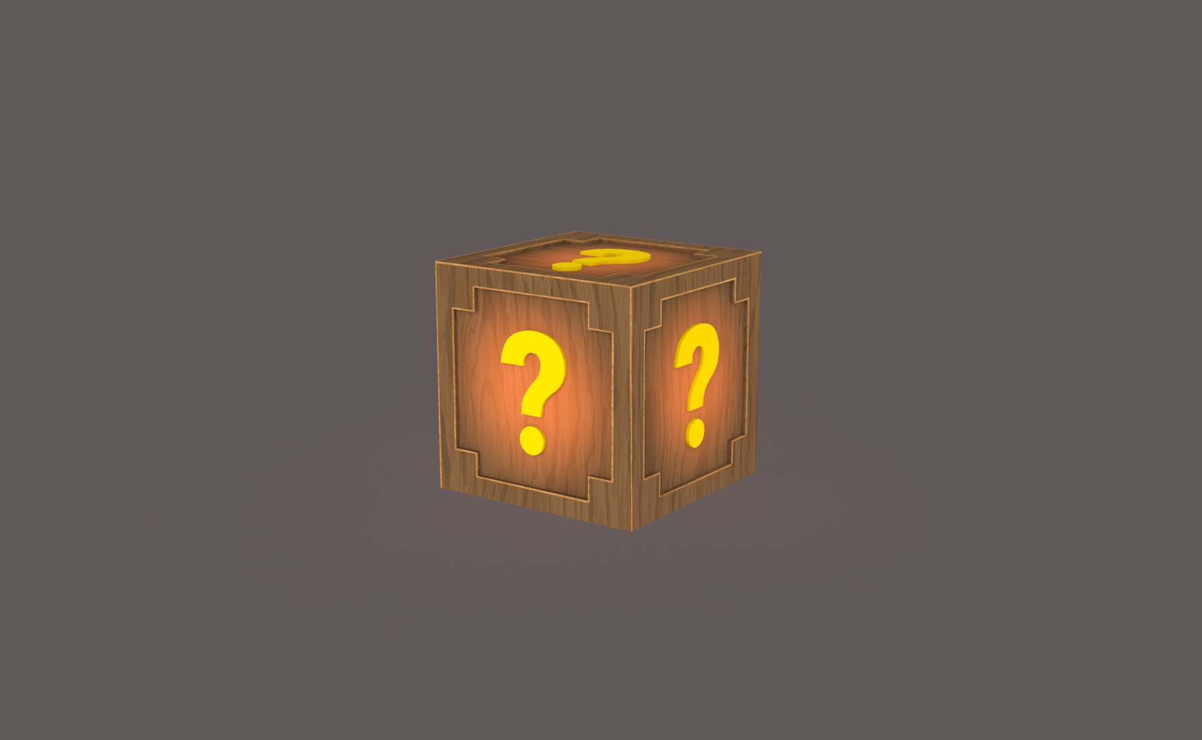 3D Model Prop25 Wooden Question Mark Box - TurboSquid 2252964
