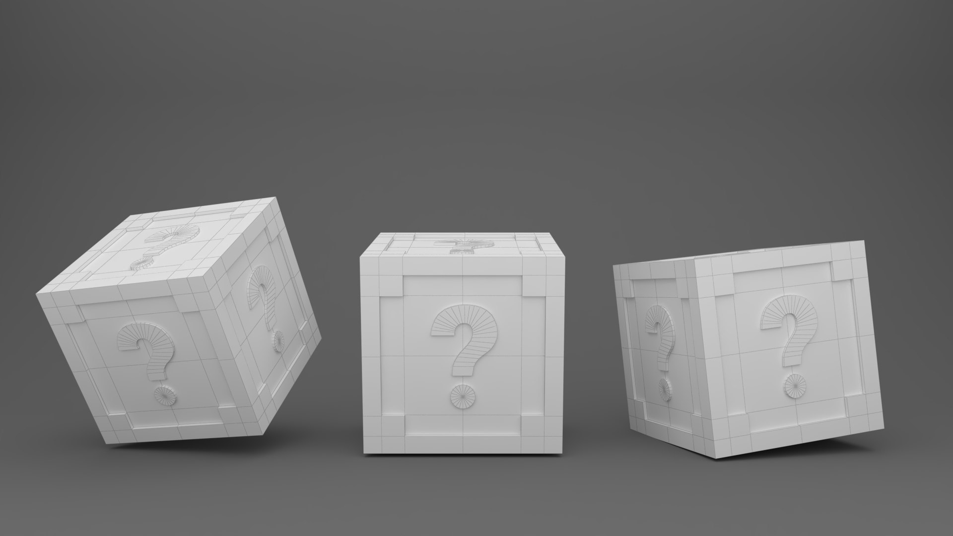 3D Model Prop25 Wooden Question Mark Box - TurboSquid 2252964