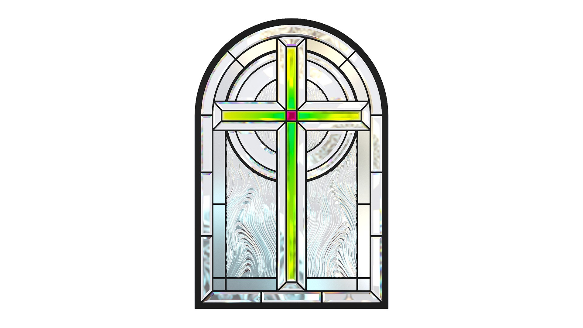 Stained-glass Window Cross For Church 3D Model - TurboSquid 2415990
