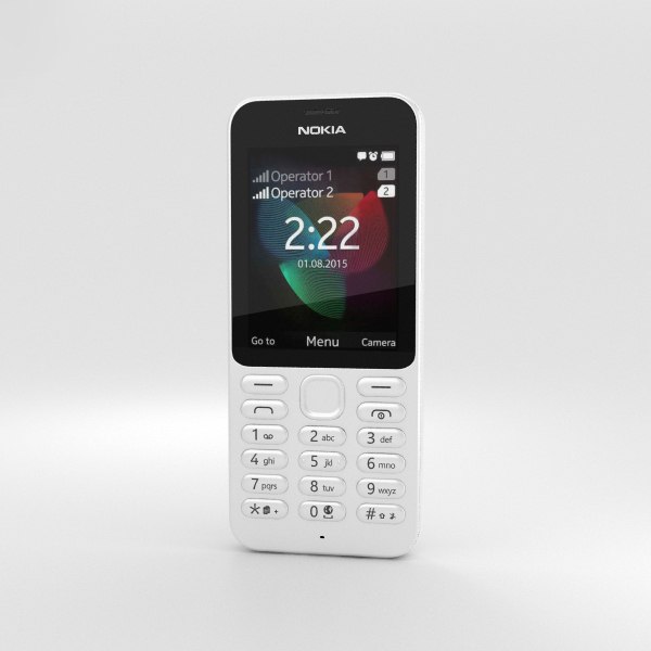 modelo 3d Nokia 222 Blanco - TurboSquid 1326101