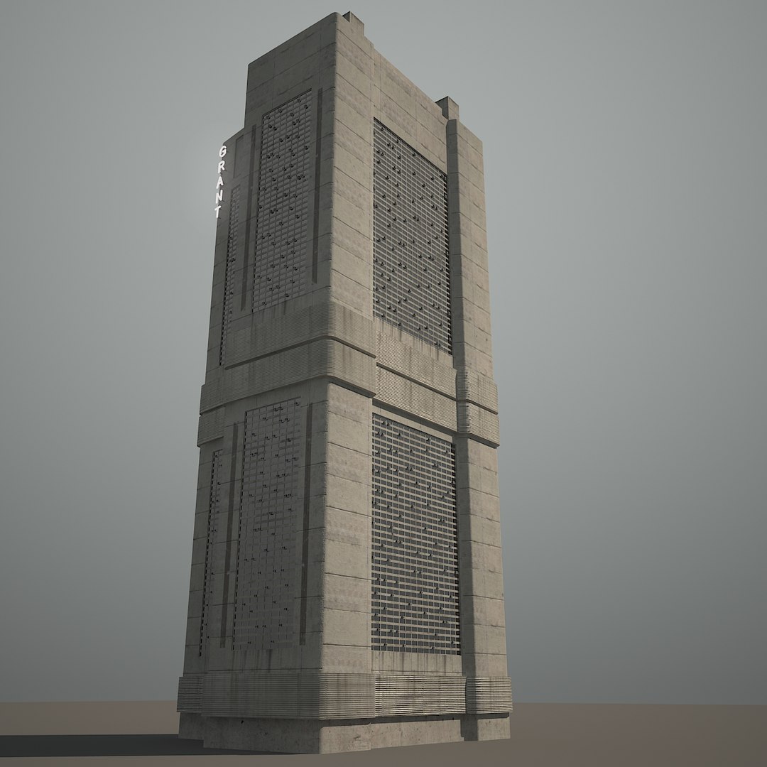 3d futuristic tower mega model