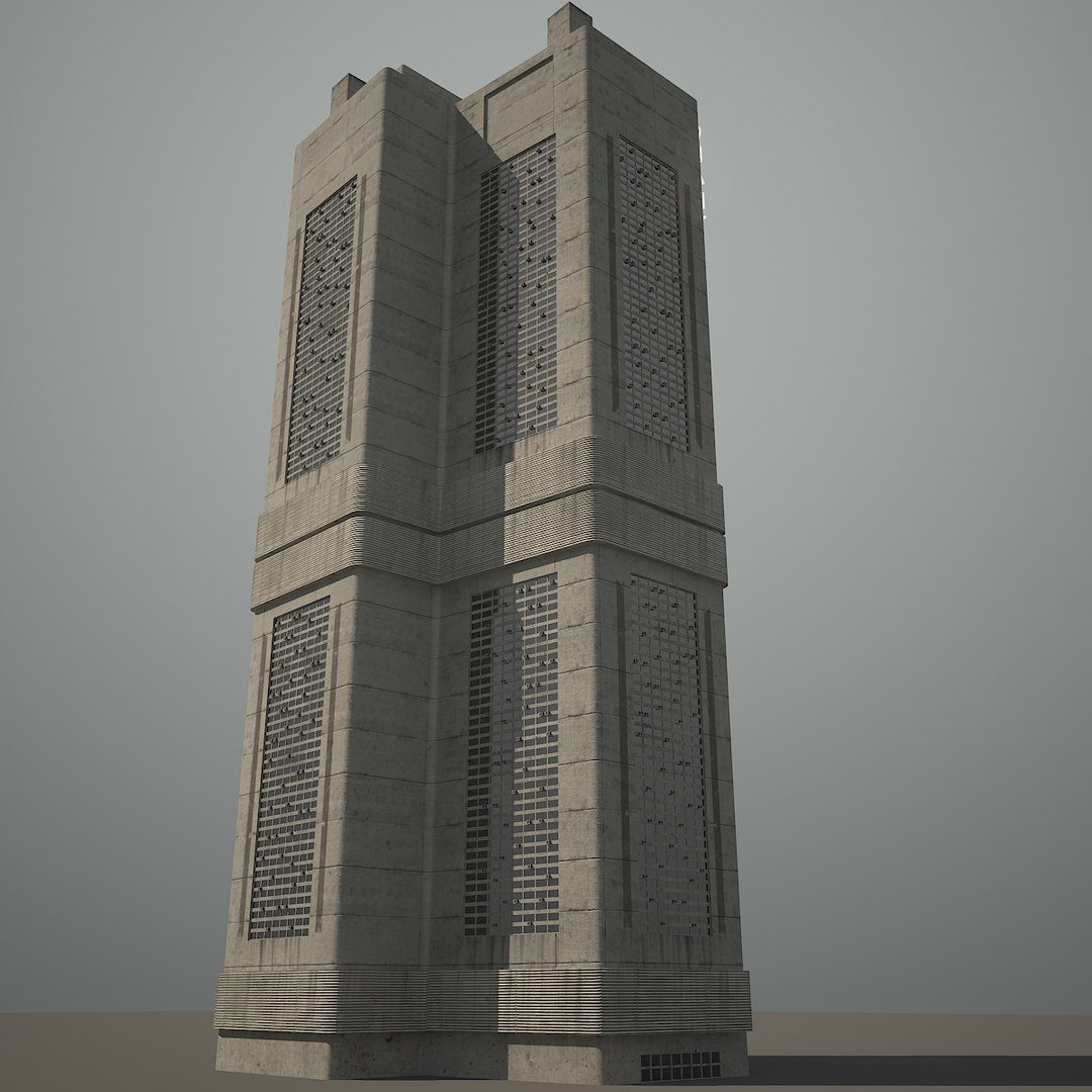 3d futuristic tower mega model