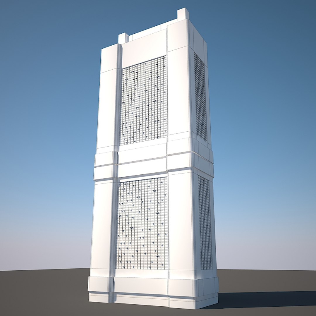 3d futuristic tower mega model