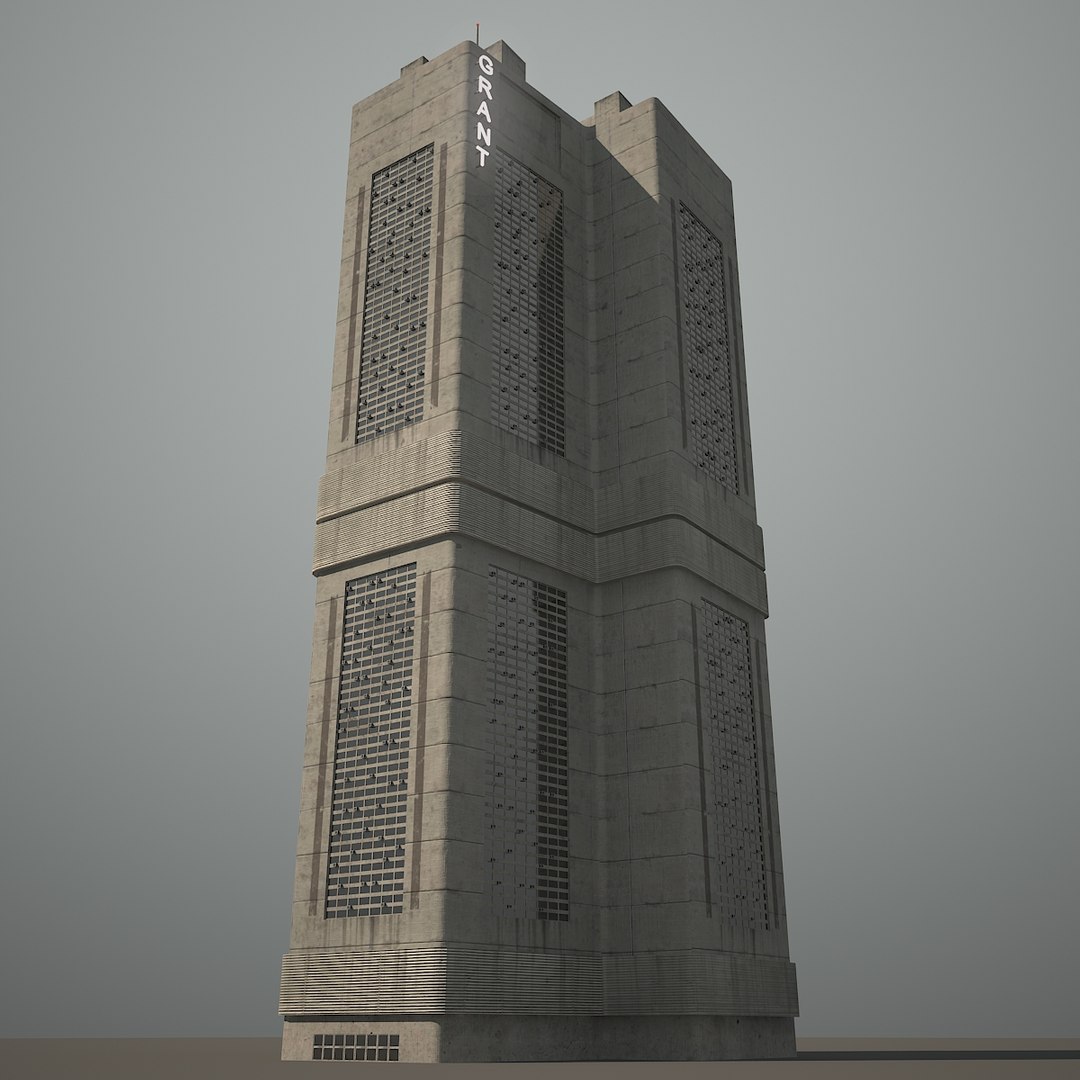 3d futuristic tower mega model